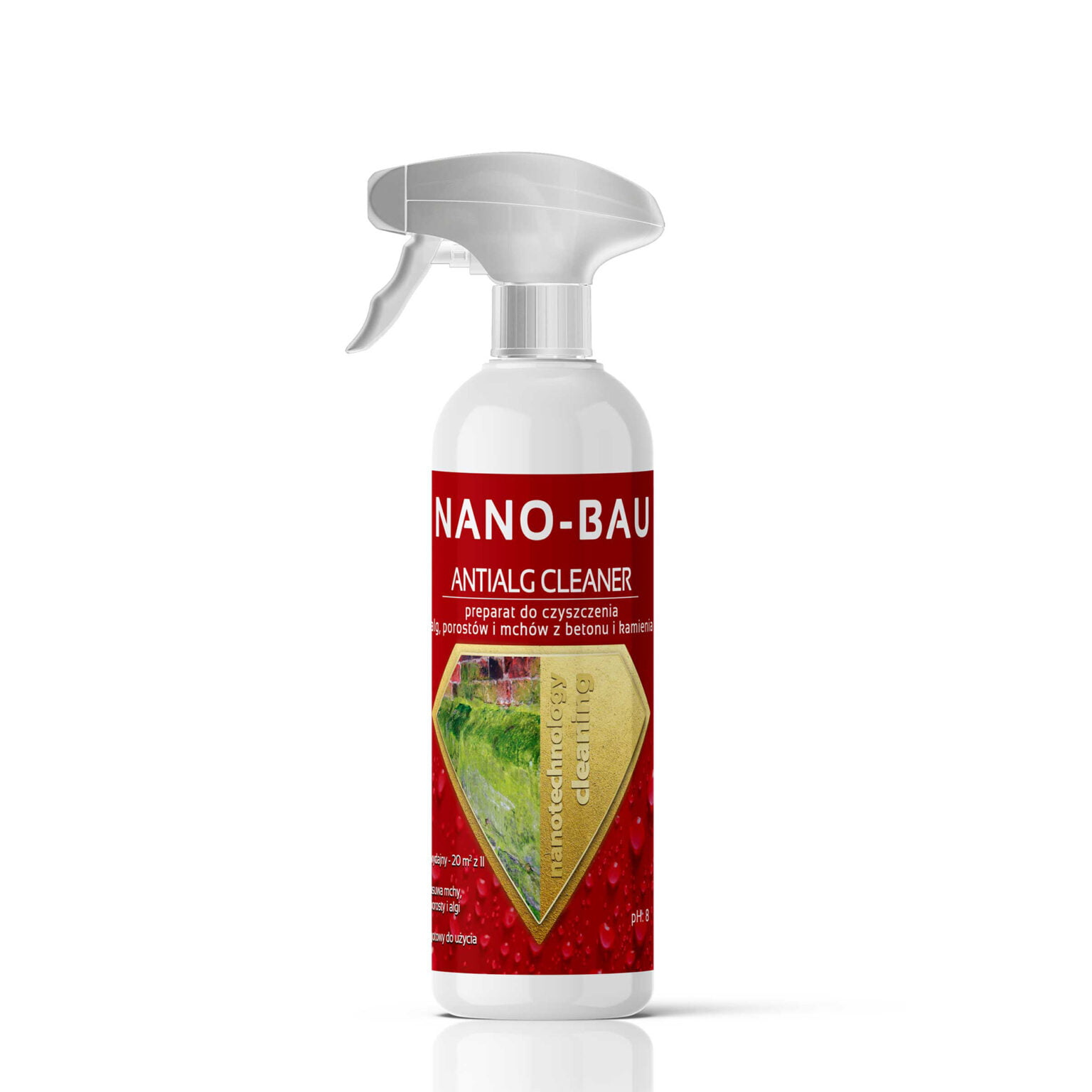 NANO-BAU ANTIALG CLEANER preparation for removing green efflorescence ...